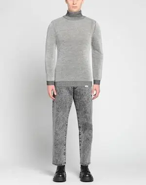BROOKSFIELD Turtleneck Light Virgin Wool Sweater - Grey