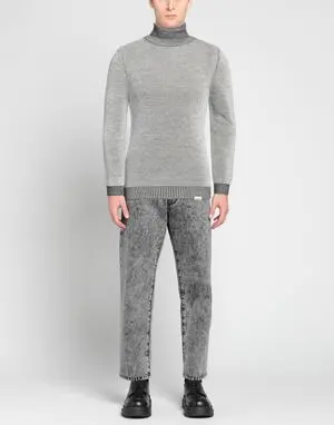 BROOKSFIELD Turtleneck Light Virgin Wool Sweater - Grey