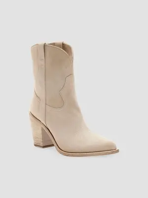 Partlow Leigh Anne 90mm Suede Ankle Booties - Sabbia