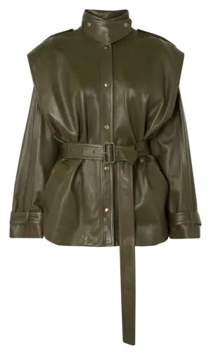 Chloé Belted Leather Jacket