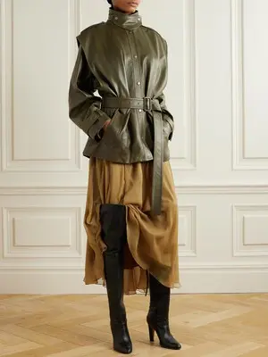 Chloé Belted Leather Jacket
