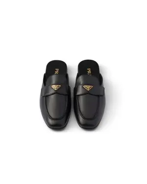 Prada Leather Slipper - Black
