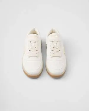 Prada Downtown Nappa Leather Sneakers - Neutral