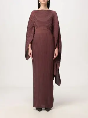 Solace London Pleated Maxi Dress With Flowy Sleeves