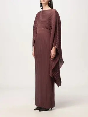 Solace London Pleated Maxi Dress With Flowy Sleeves