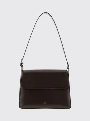 A.p.c. A.P.C. Virginie Flared Smooth Leather Shoulder Bag Burnt