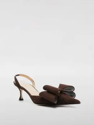 Mach & Mach Embellished Bow Slingback Pumps - Brown
