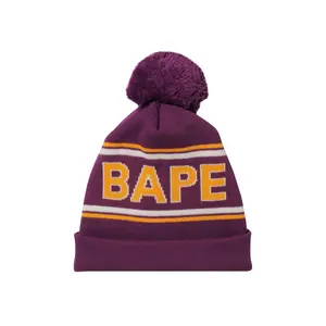 A BATHING APE Knit Cap - Purple