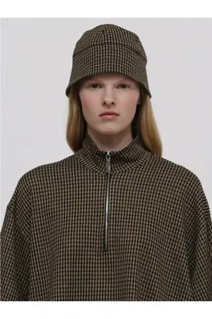 Rosetta Getty Houndstooth Bucket Cap - Stripe