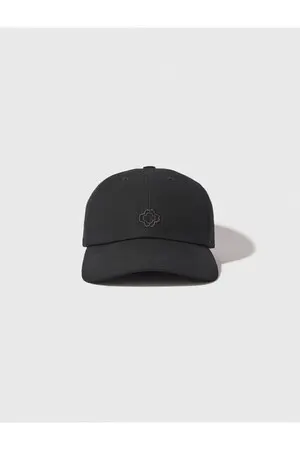 Maje Cotton Cap With Leather Strap - Black