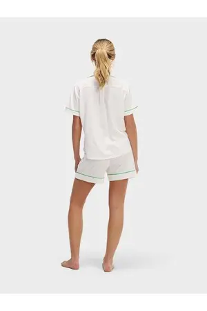SARAH ALEXANDRA Shorties Pajama Set: Tee Time - Green