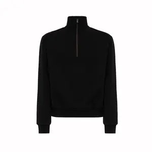 Acne Studios Half Zip Sweatshirt - Black