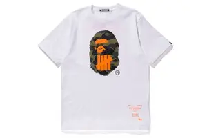 A Bathing Ape X Undefeated Sport Is War Ape Head Tee Shirt - White