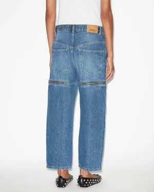 MARANT ETOILE Salia Denim Pants - Blue