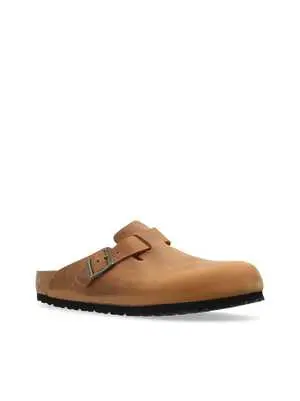 BIRKENSTOCK Boston Leather Slippers - Brown