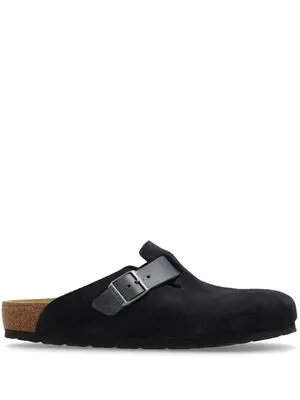 BIRKENSTOCK Boston Suede Slippers - Blue
