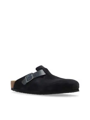 BIRKENSTOCK Boston Suede Slippers - Blue