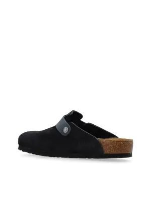 BIRKENSTOCK Boston Suede Slippers - Blue