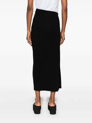 Rabanne Ruched Midi Skirt - Black