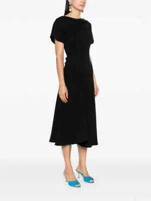 P.a.r.o.s.h Flared Cady Maxi Dress