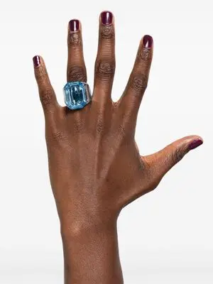 SWAROVSKI Lucent Crystal Cocktail Ring - Blue