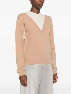 Rabanne Two-tone Layered Jumper - Neutrals
