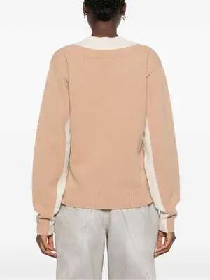 Rabanne Two-tone Layered Jumper - Neutrals