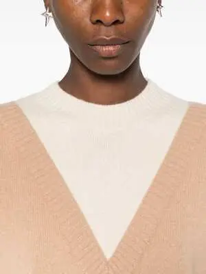 Rabanne Two-tone Layered Jumper - Neutrals