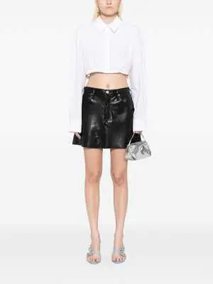 Alexander Wang Rhinestone-embellished Cropped Shirt