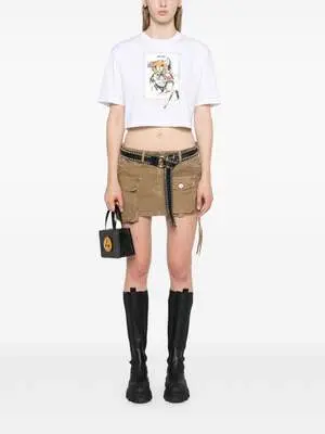 Moschino Teddy Bear Cotton Crop Top