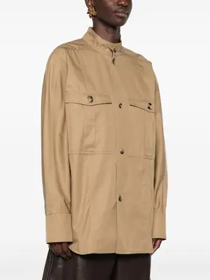 Saint Laurent Cotton Twill Shirt - Neutrals