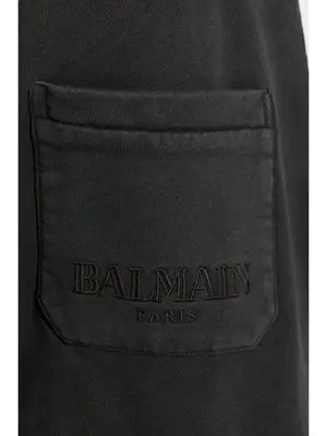 Balmain Logo-embroidered Track Shorts