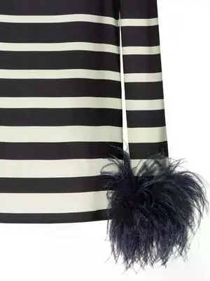 Valentino Garavani Top With Horizontal Stripe Pattern - Black