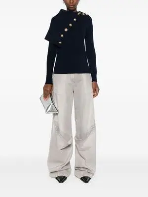 Rabanne Fine-knit Merino Wool Jumper - Blue