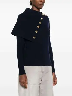 Rabanne Fine-knit Merino Wool Jumper - Blue
