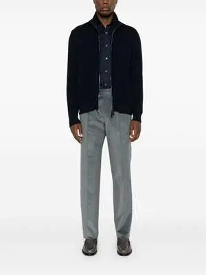 Canali Spread-collar Cotton Shirt