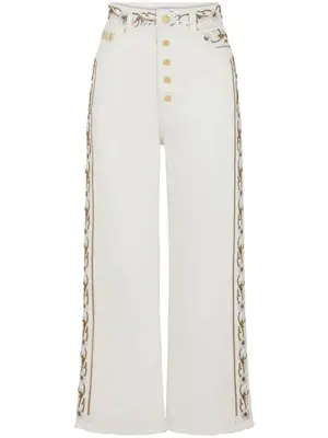 Rabanne Embroidered Cropped Jeans