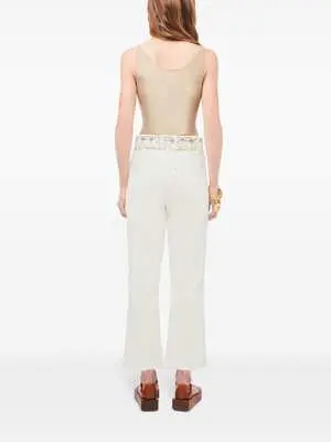 Rabanne Embroidered Cropped Jeans