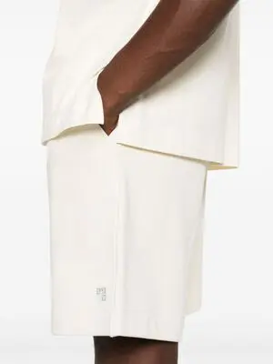 Givenchy Embroidered-logo Cotton Bermuda Shorts