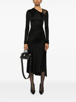 Givenchy 4g-lace Asymmetric Midi Dress