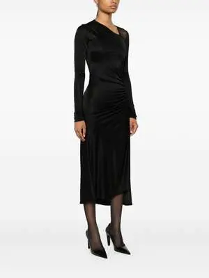 Givenchy 4g-lace Asymmetric Midi Dress