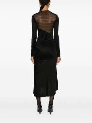 Givenchy 4g-lace Asymmetric Midi Dress