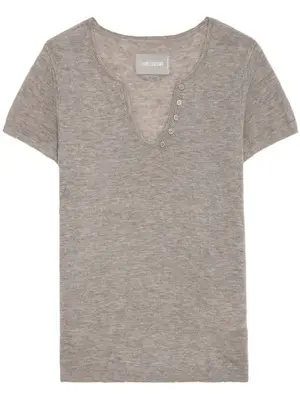 Zadig&Voltaire Celsy Cashmere Top - Neutrals