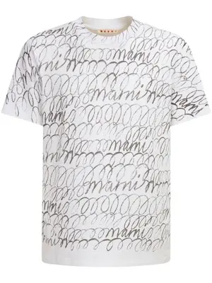 Marni Logo-print Cotton T-shirt - White