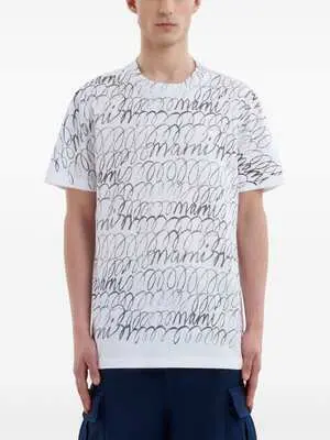 Marni Logo-print Cotton T-shirt - White