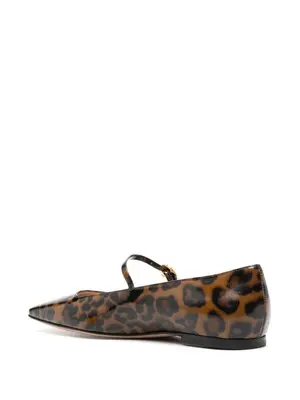 GIANVITO ROSSI Carla Leopard-print Ballerinas