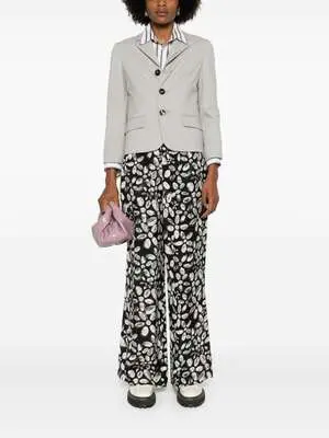 Marni Floral Print Trousers - Black