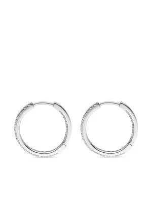 VEYNOU 14kt White Gold Cleo Diamond Hoop Earrings