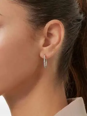VEYNOU 14kt White Gold Cleo Diamond Hoop Earrings