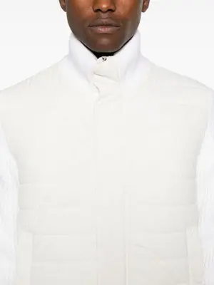Herno Knitted-panel Padded Bomber Jacket